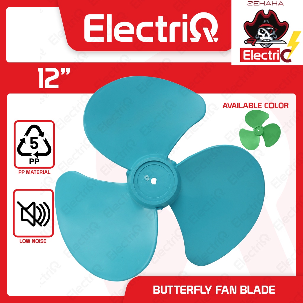 Eletric Fan Universal Blade Half Moon 12 inches easy to install high ...