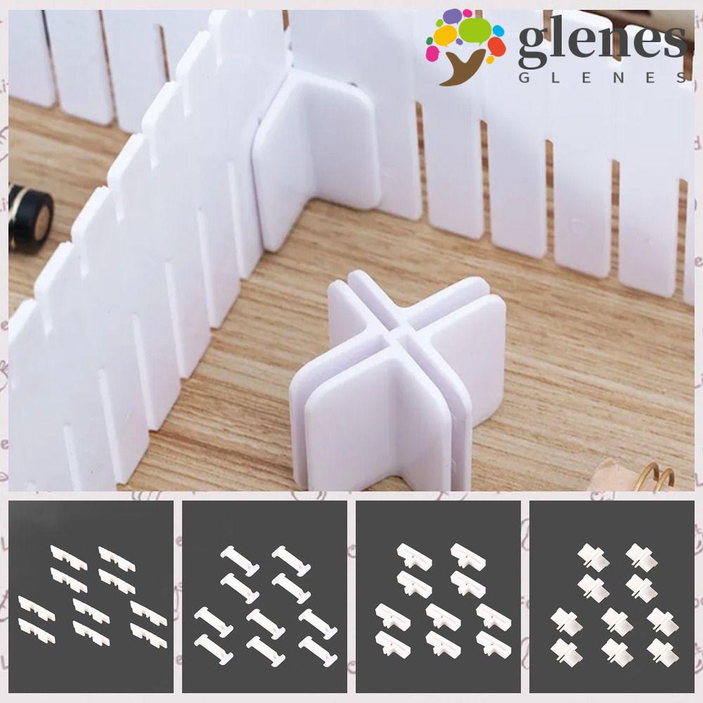 GLENES 10PCS Partition Extension Buckle, T/Cross/Three-way Type Plastic ...