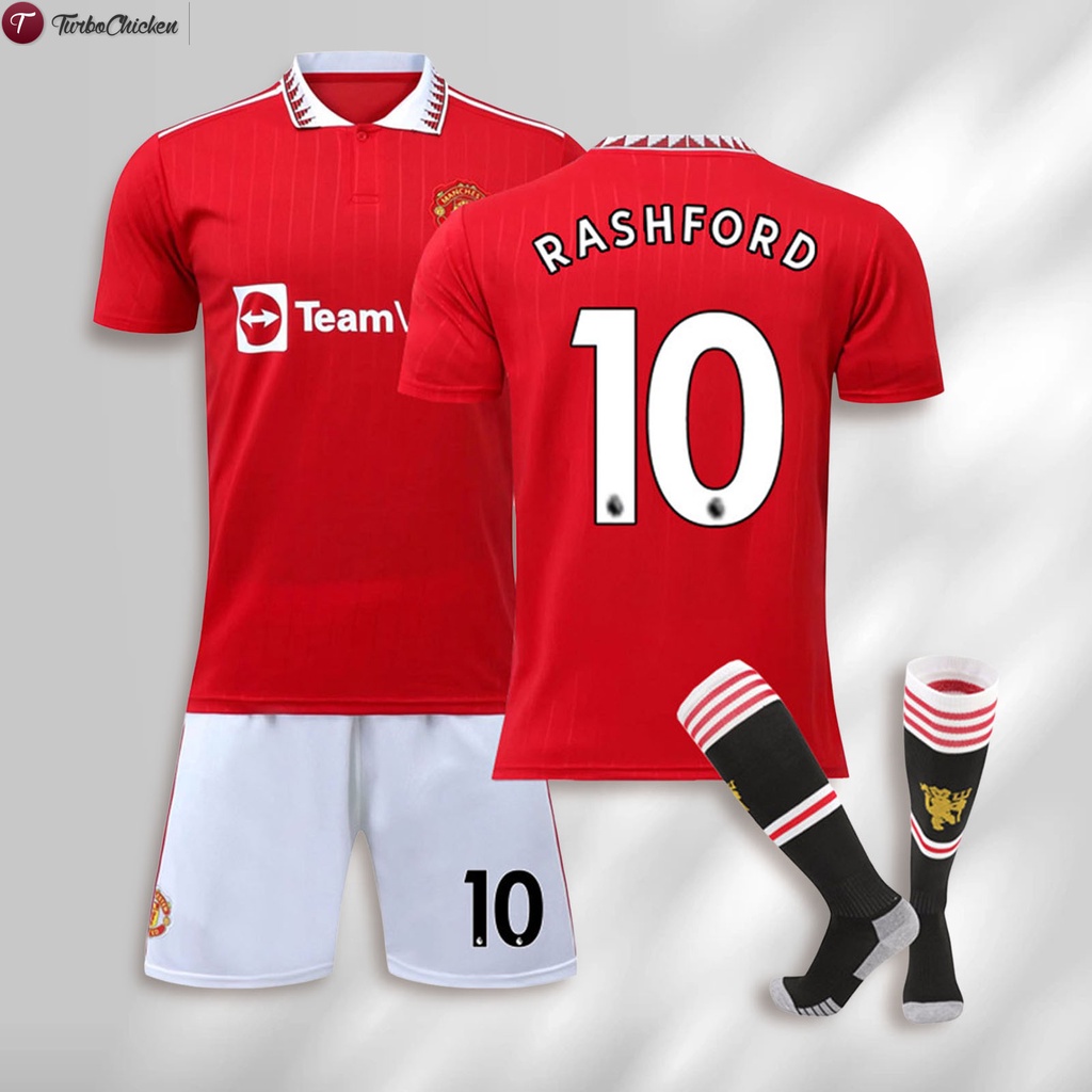 Personalized Soccer Uniforms Set Chemical Fiber Blended Kids Uniform ...