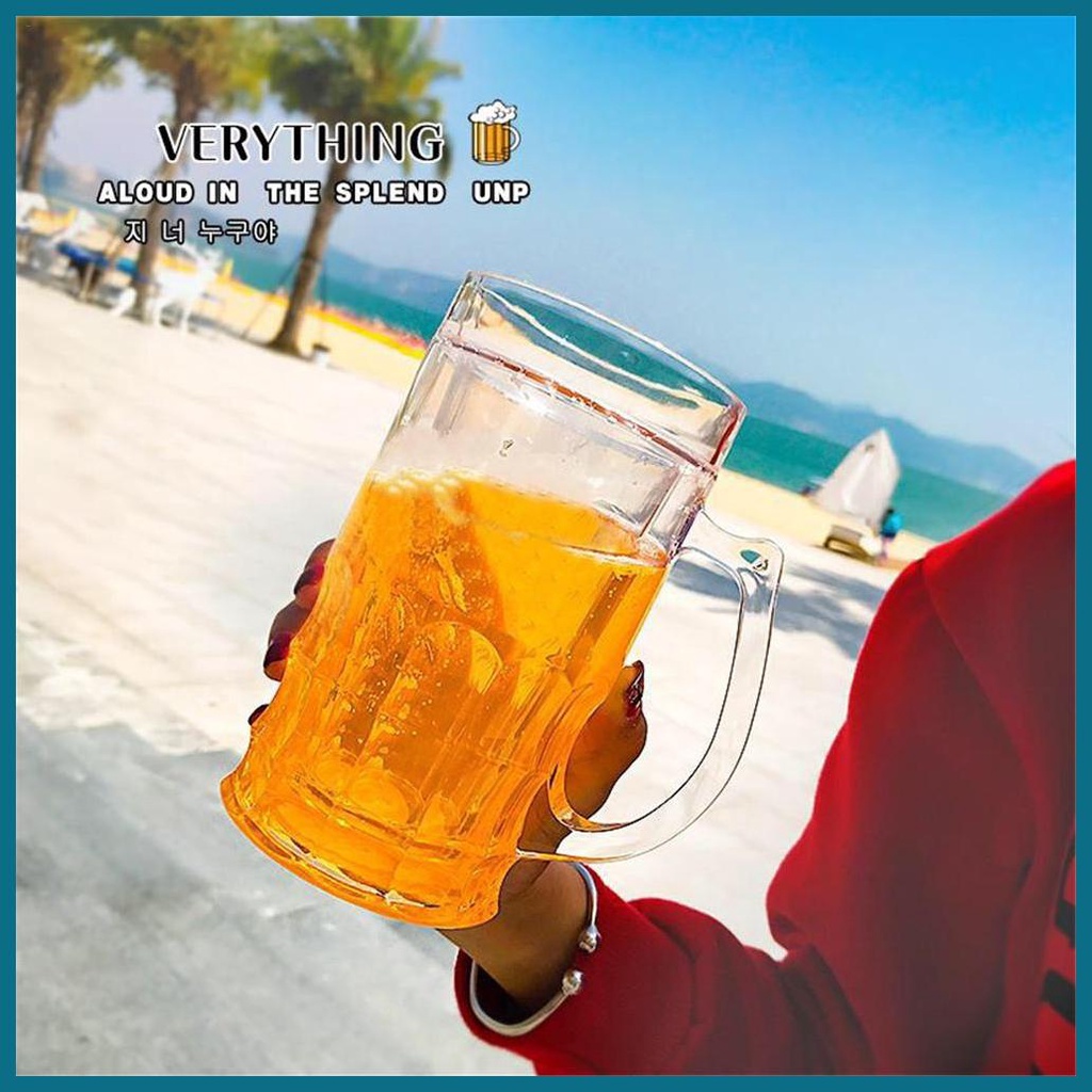Novelty Beer Glass Double-layer Beer Mug Funny Creative Fake Double ...