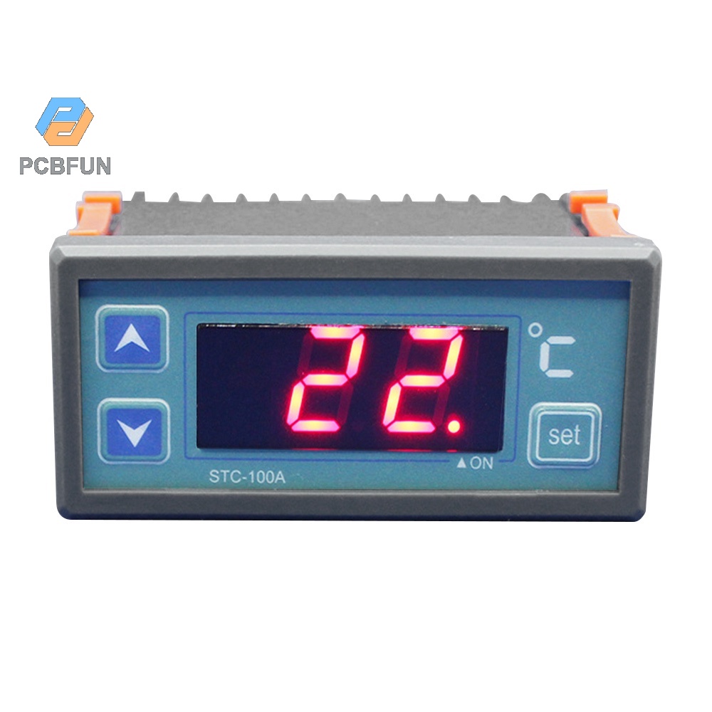 Pcbfun Stc-100a Digital Temperature Controller Ac 220v Led Dispaly Thermostat -40℃~99℃ | Shopee ...