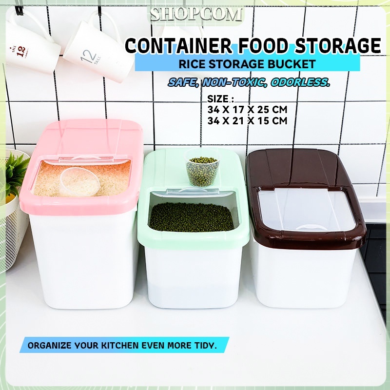 ShopCom Rice Storage Container Food Storage Containers with Lids ...