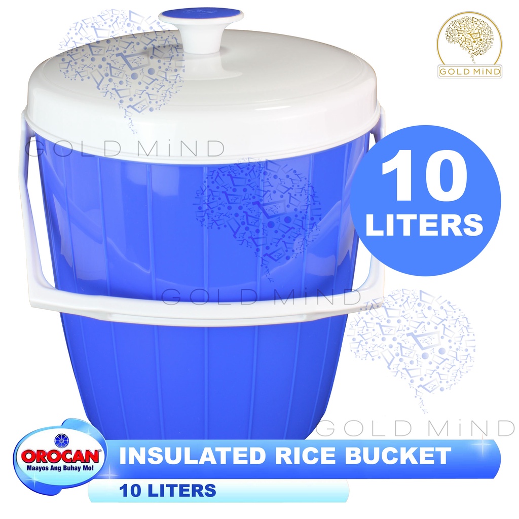 Orocan Insulated Bucket 10l. Rice / Food Ice -Gold Mind | Shopee ...