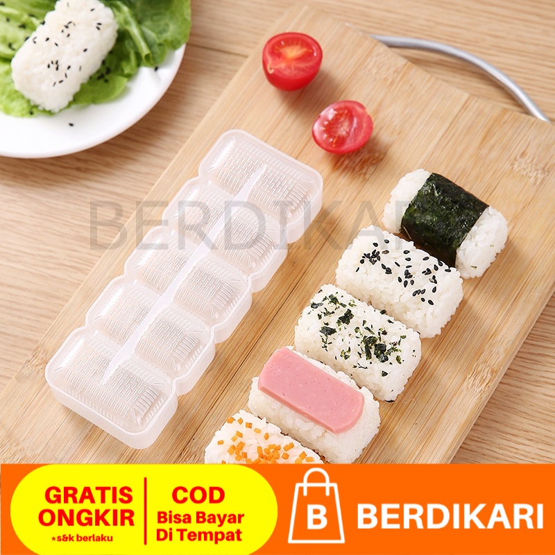 5 in 1 Sushi Rice Mold Onigiri Sushi Maker Set Roll Lemper Mold Sushi ...