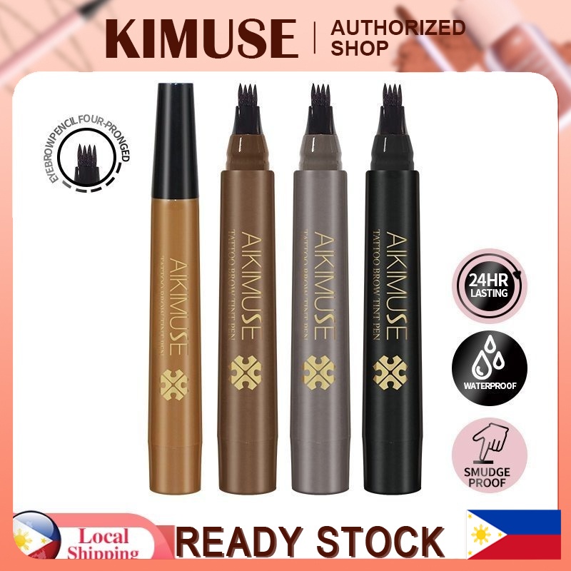 100% Original KIMUSE Eyebrow Fork Tip Liquid Pencil 4Head Eyebrow ...