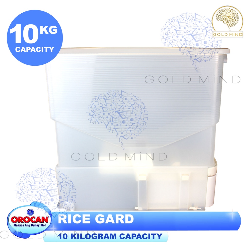 Orocan Rice Guard Storage Dispenser 10Kg -Gold Mind | Shopee Philippines