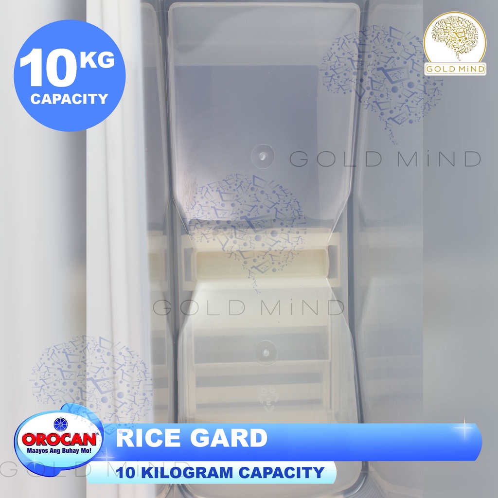 Orocan Rice Guard Storage Dispenser 10Kg -Gold Mind | Shopee Philippines