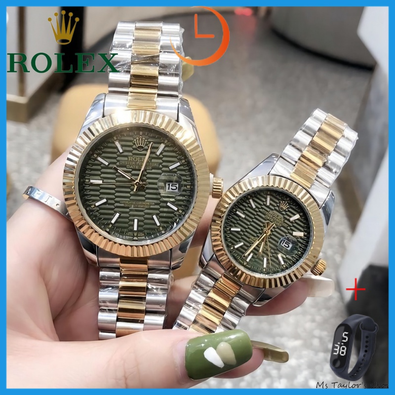 rolex watch for man rolex watch for woman Luxury couple watch quartz ...