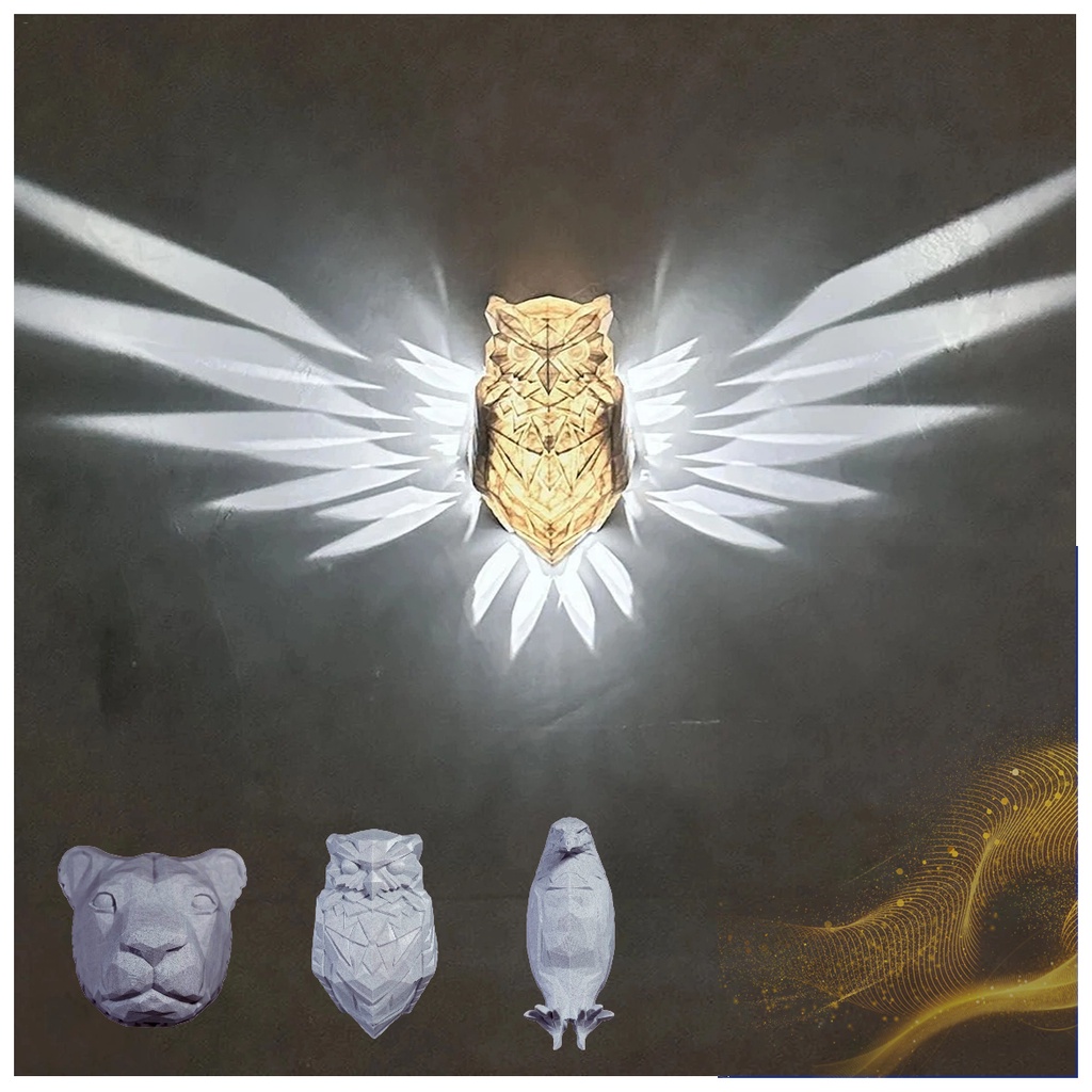 Animal Sconces Wall Lighting 3D Stylish Vivid Animal Statue Wall Lamp ...