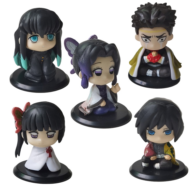 5pcs/Set Demon Slayer Toy Doll Tanjiro Nezuko Zenitsu Action Figure ...
