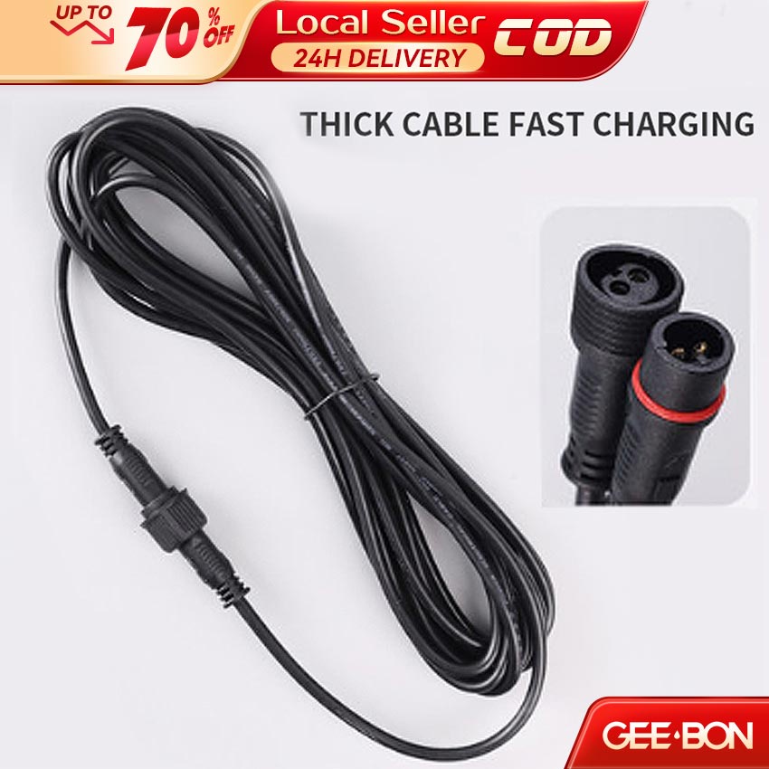 GEEBON Solar Extension Line Solar Spotlight Cord Extension Cable 2 Pin ...
