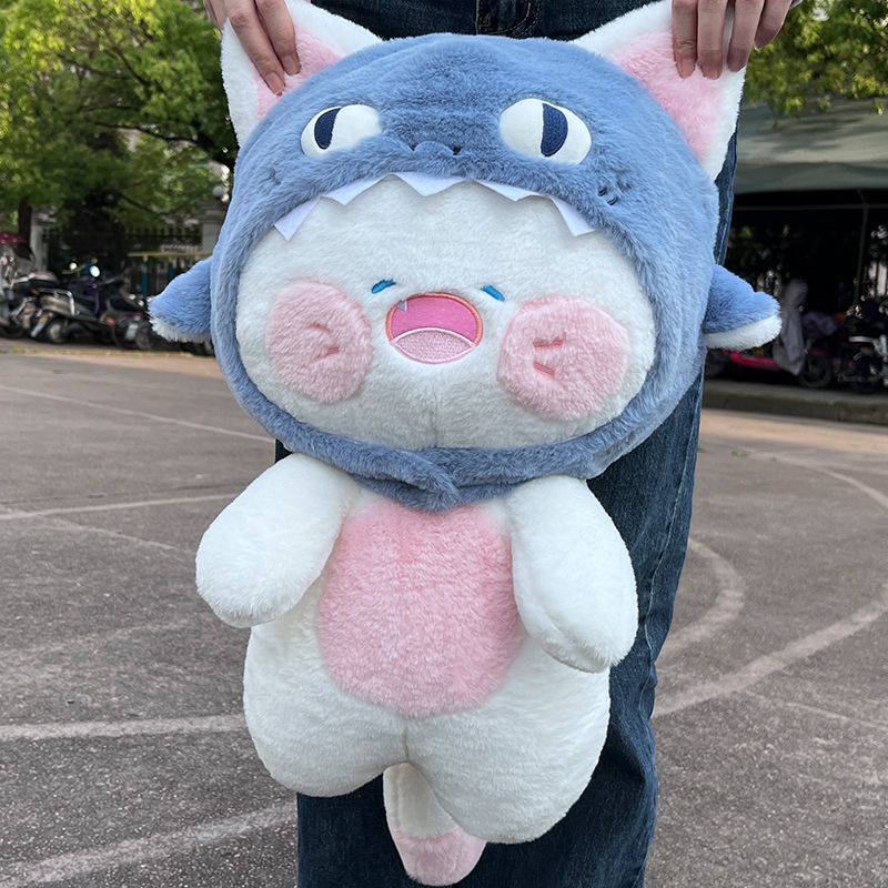 50cm cat plushie shark cat plush toy catton Kawaii cat Plush Kids Doll ...