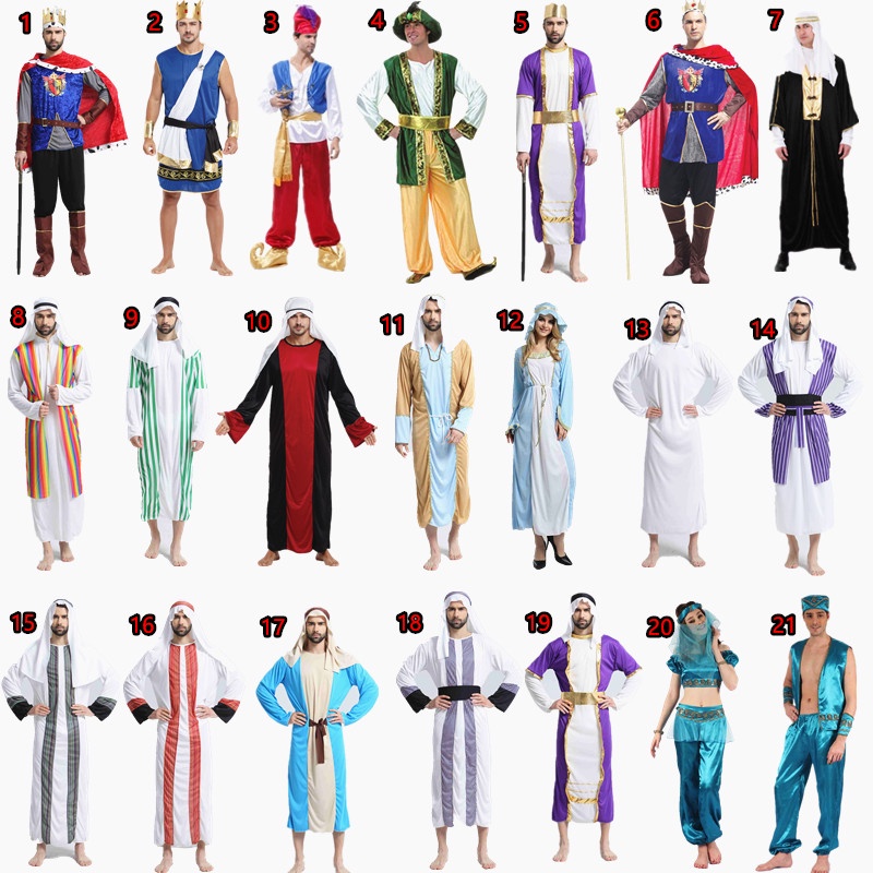 Halloween Dubai Prince Clothes Adult Arab Chief King Prince Robe Male ...