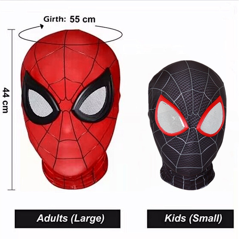 Superhero Mask Miles Spiderman Mask Peter Parker Halloween Cosplay ...