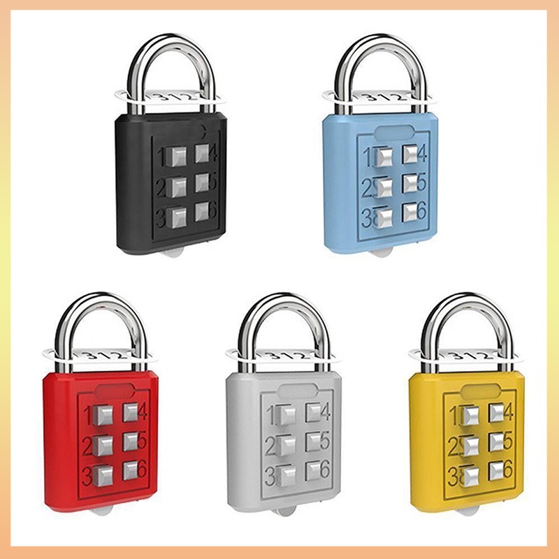 New Anti-theft 6 Digit Button Password Lock Combination Security ...