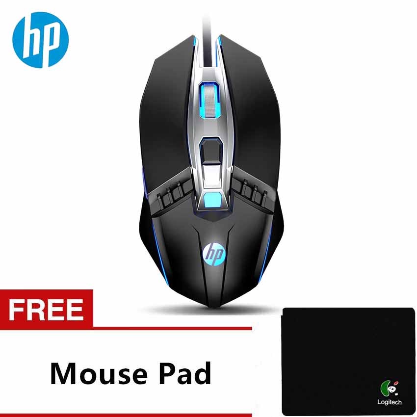 HP G270 Gaming Mouse 4 Colors LED Cold Light USB Optical Mouse for PC Laptop with Free Mouse Pad ...
