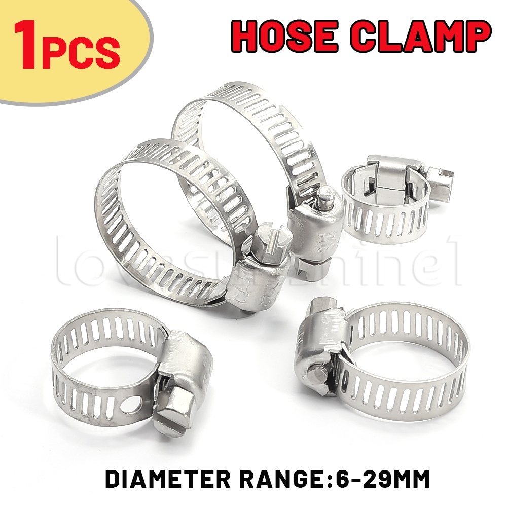 Adjustable Stainless Steel Screw Band Hose Clamps / Car Fuel Hose ...
