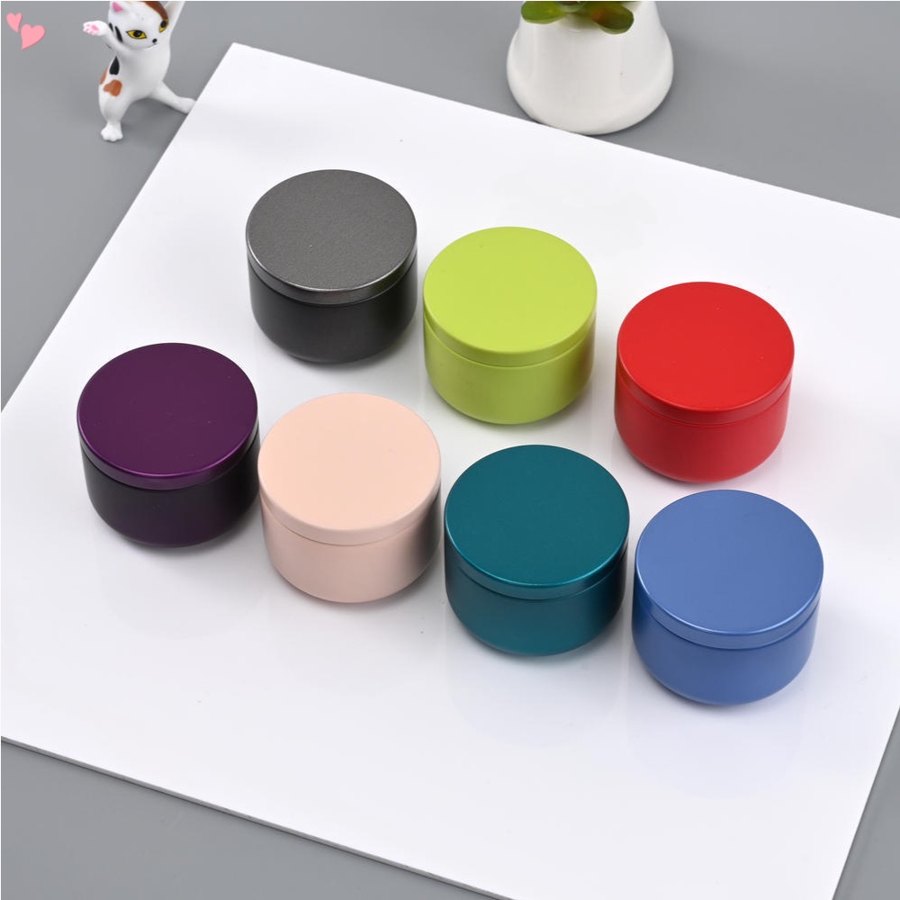 Multicolor Small Square Round Tinplate Tea Tin Can Exquisite Candy Gift ...