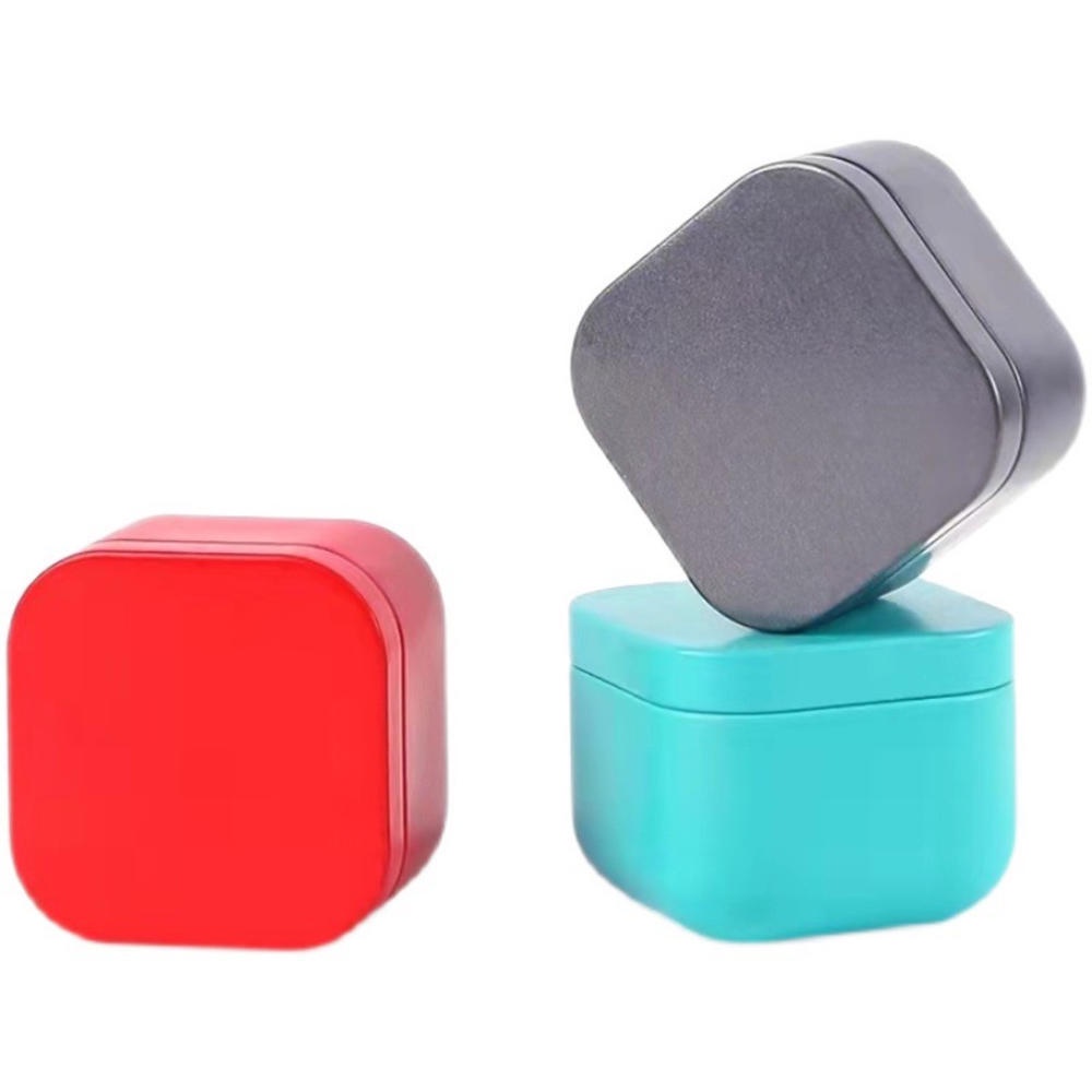 Multicolor Small Square Round Tinplate Tea Tin Can Exquisite Candy Gift ...