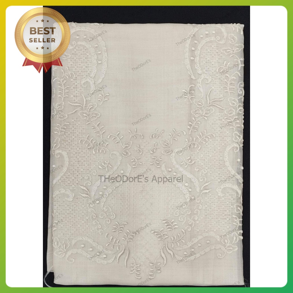 PRECUT EMBROIDERED FABRIC PIÑA COCOON (RAYA CALADO) | Shopee Philippines