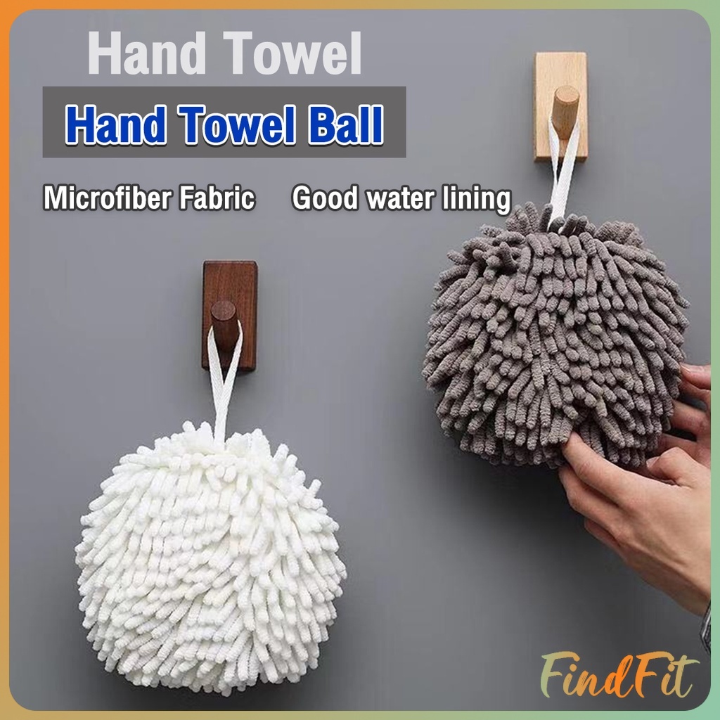 FindFit Soft Absorbent Wipe Hand Towel Ball Kitchen Soft Plush Chenille ...
