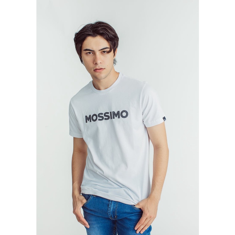 Mossimo Muscle Fit Basic Round Neck Tee with High Density Print White | Shopee Philippines