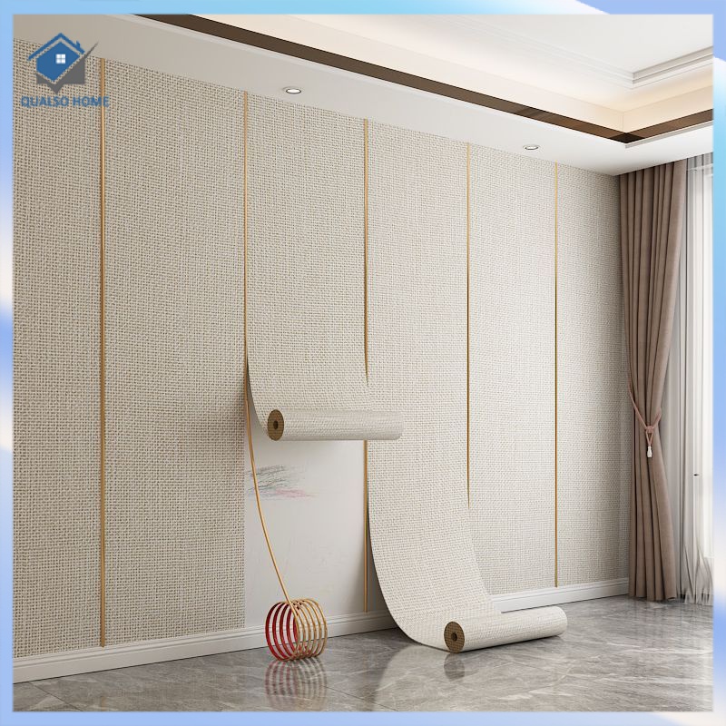 Soft bag linen wall cloth wall cloth home self-adhesive bedroom living ...