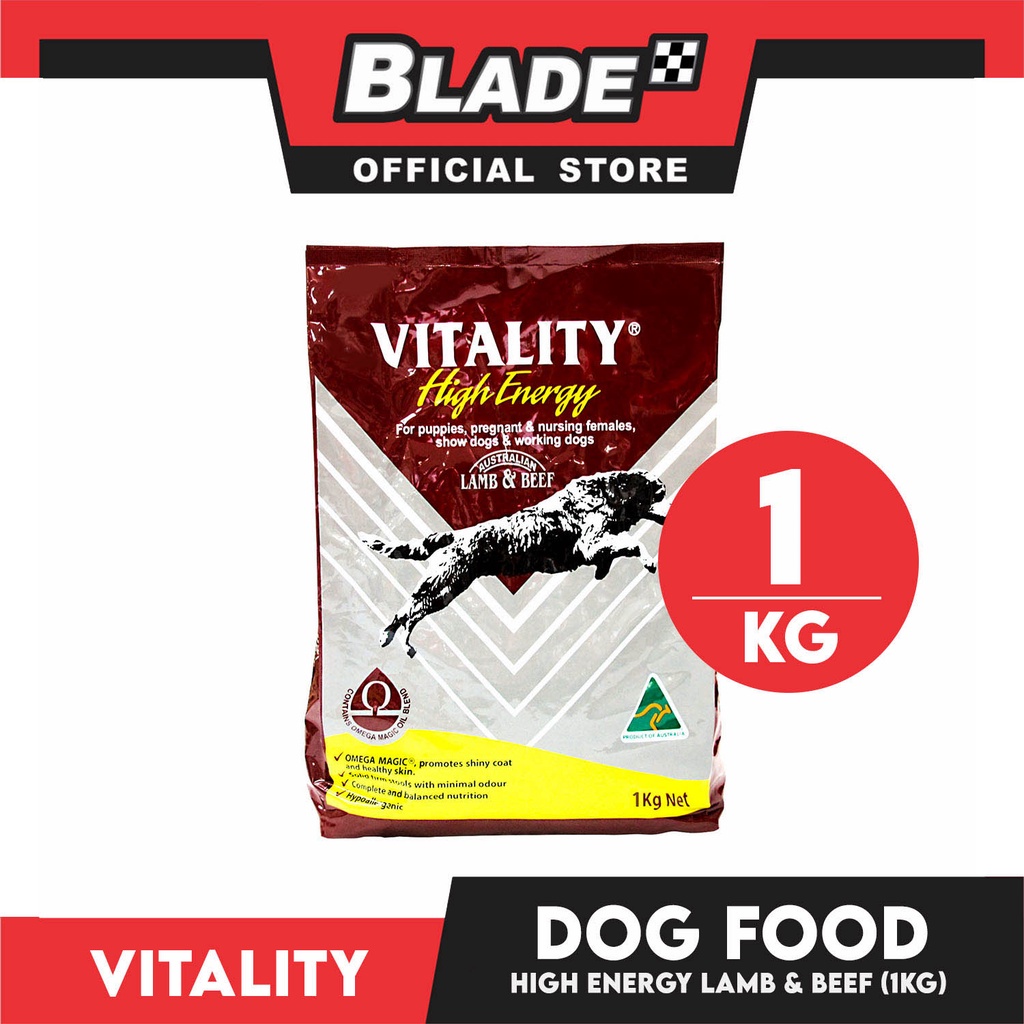 Vitality High Energy Dog Food (Lamb And Beef) 1kg | Shopee Philippines
