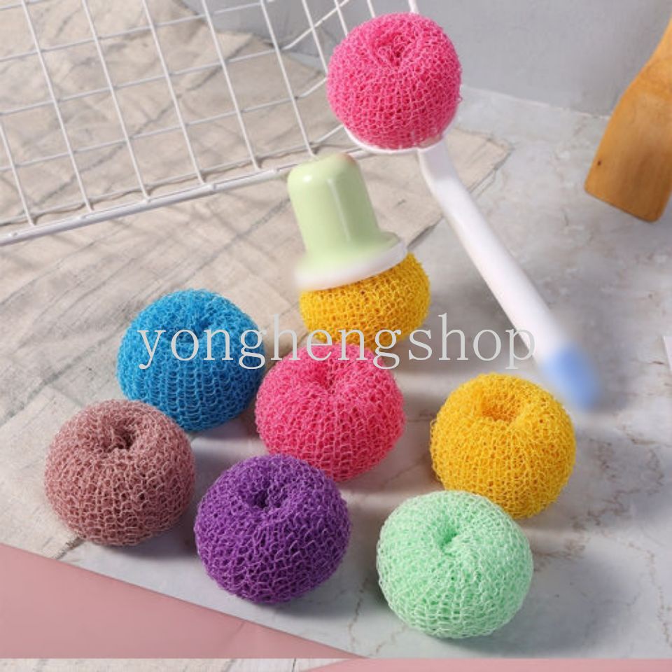 Colorful Nano Fiber Cleaning Ball Dishwashing Brush Non-scratch Pan Pot ...