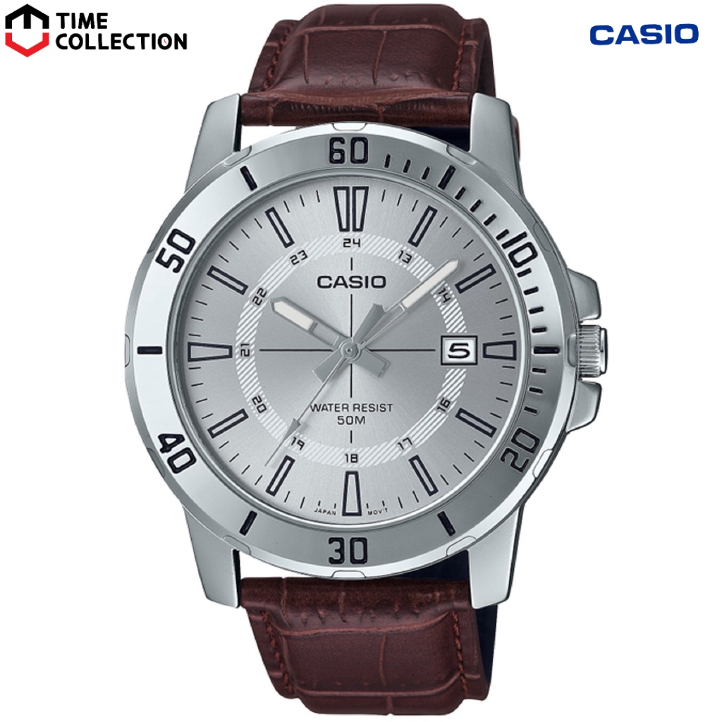 Casio MTP-VD01L-7C Analog Leather Strap Watch For Men | Shopee Philippines