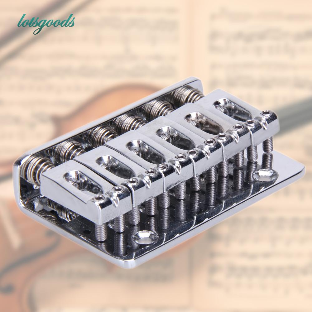 6 Saddle Hardtail Bridge with 5 Screws Top Load Guitar Tailpiece for ...