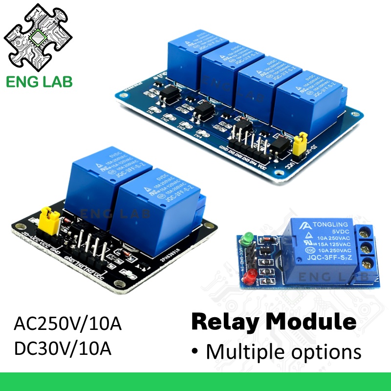 ENGLAB★10A Relay Module 5V/12V/24V 1/2/4 Channels Relay Module For ...
