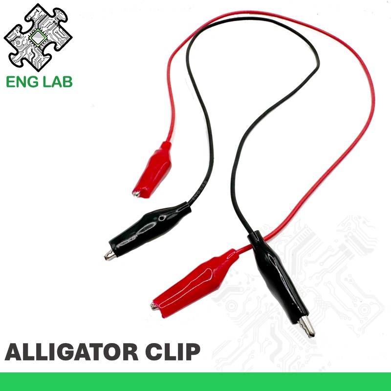 ENGLAB★50cm Dual Ended Crocodile Alligator Clips Test Lead With ...