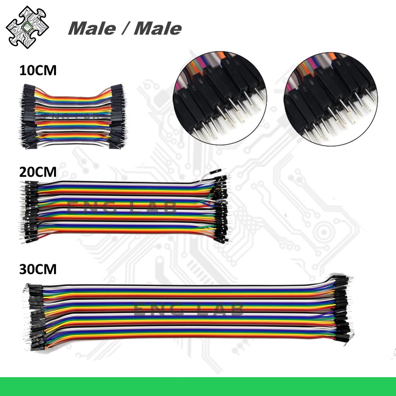 ENGLAB★10cm/20cm/30cm 40Pins Jumper Wire DuPont Wire (Male-Female M-M F ...