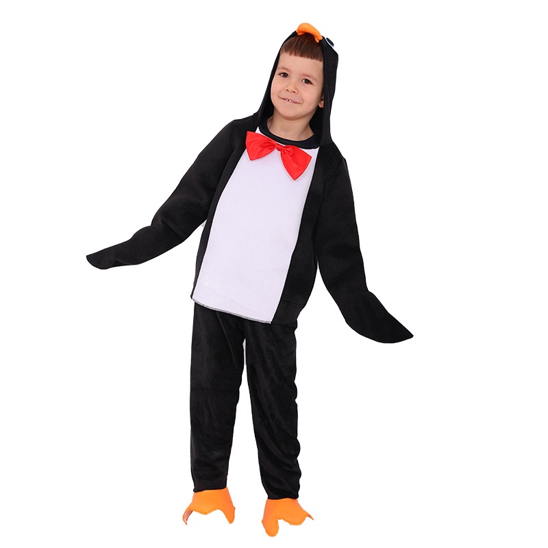 Children Black Penguin Style Jumpsuit Halloween Little Penguin cosplay ...
