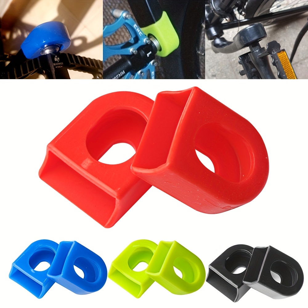 2PCS Bike Crank Arm Cover Crankset Protector Color Silicone Bicycle ...