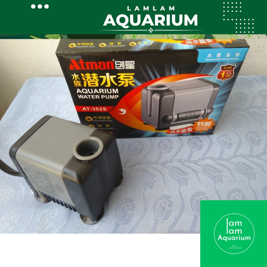 Atman 302S aquarium water pump, 5W-450L/hr. | Shopee Philippines