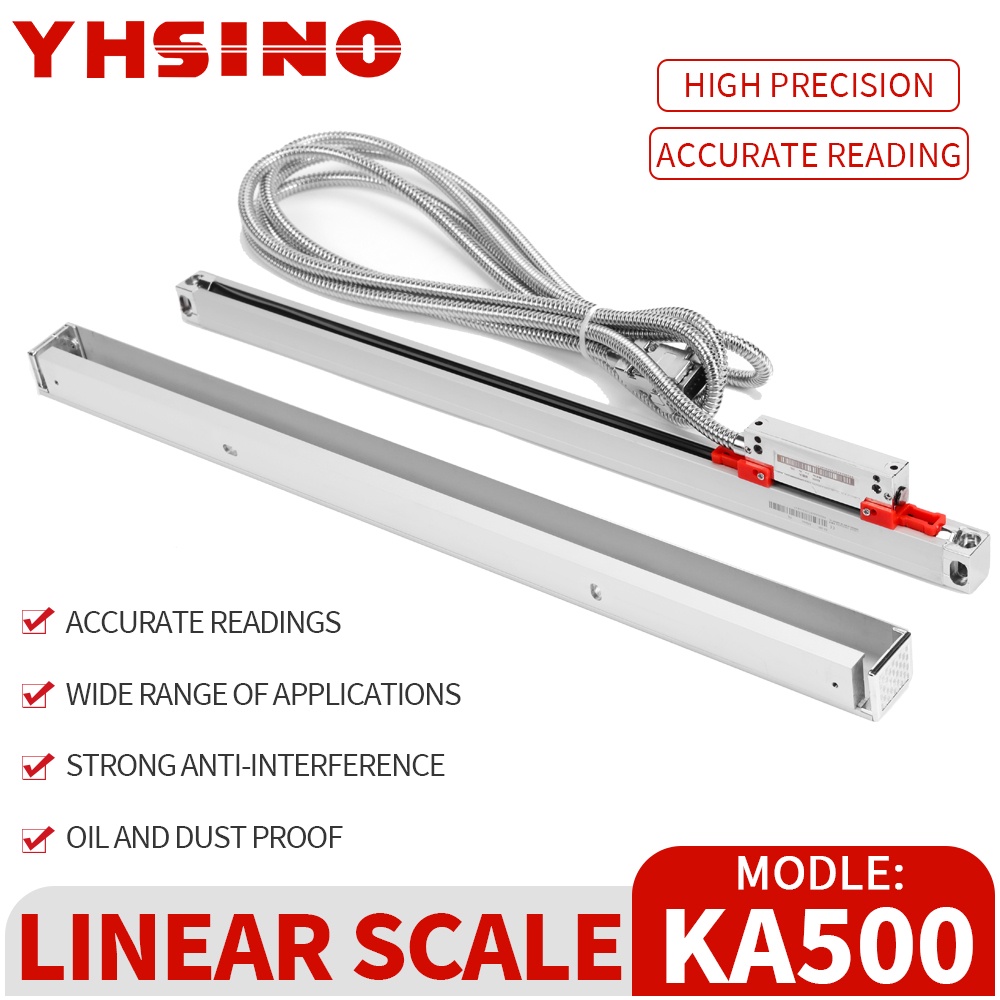 SINO KA500 SLim Linear Ruler Lathe Optical Length Precision 0.005mm Glass Sensor | Shopee ...
