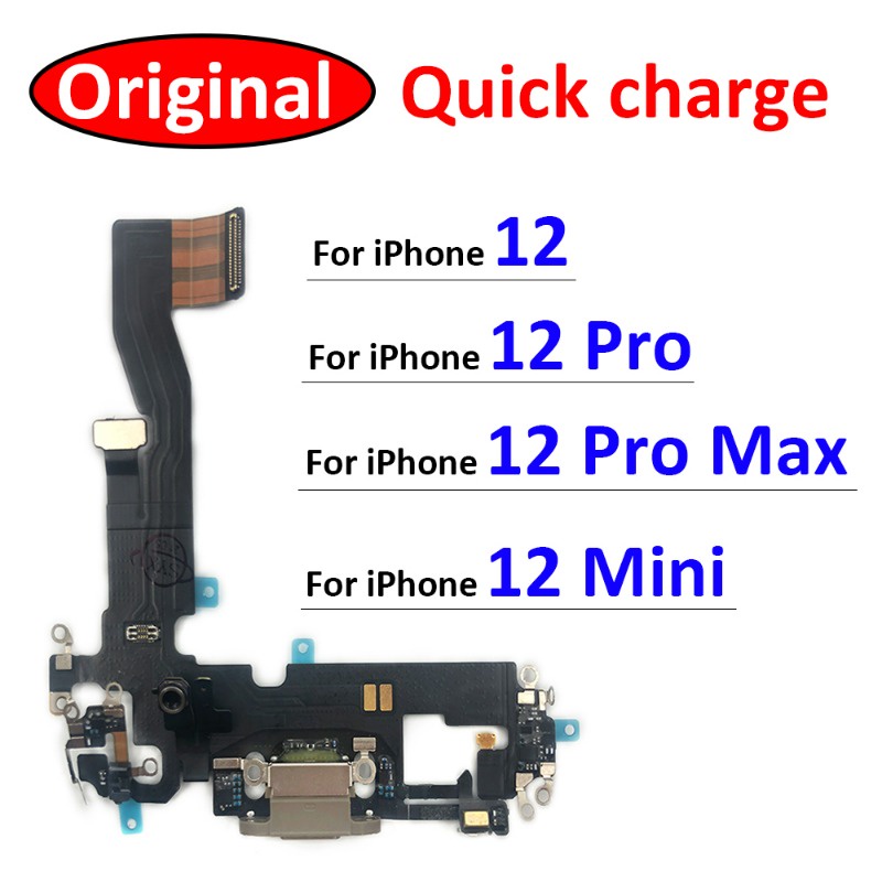 Original New USB Charging Port Charger Board Flex Cable For iPhone 12 ...