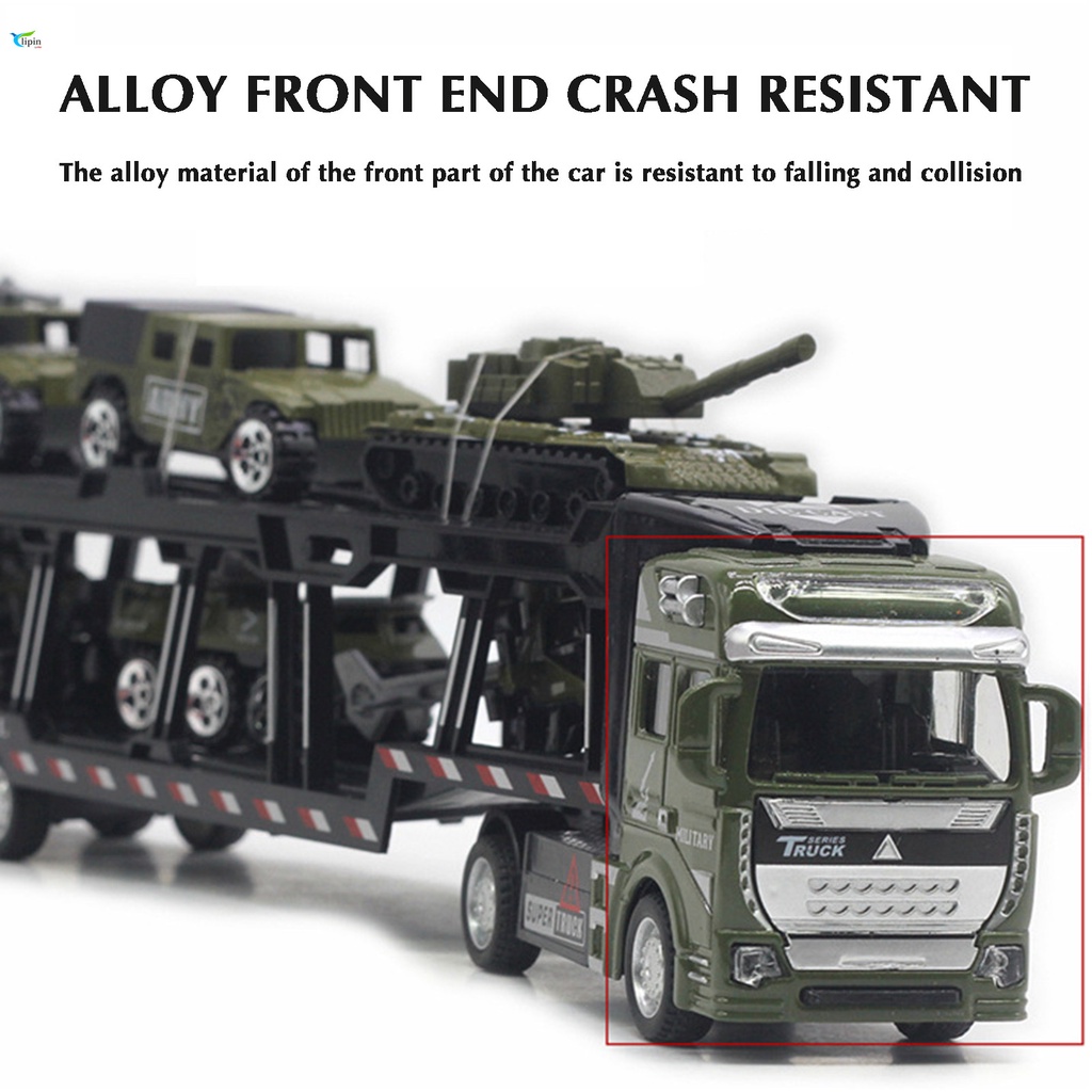 Military Vehicles Carrier Truck Set Army Toy Double Side Transport ...