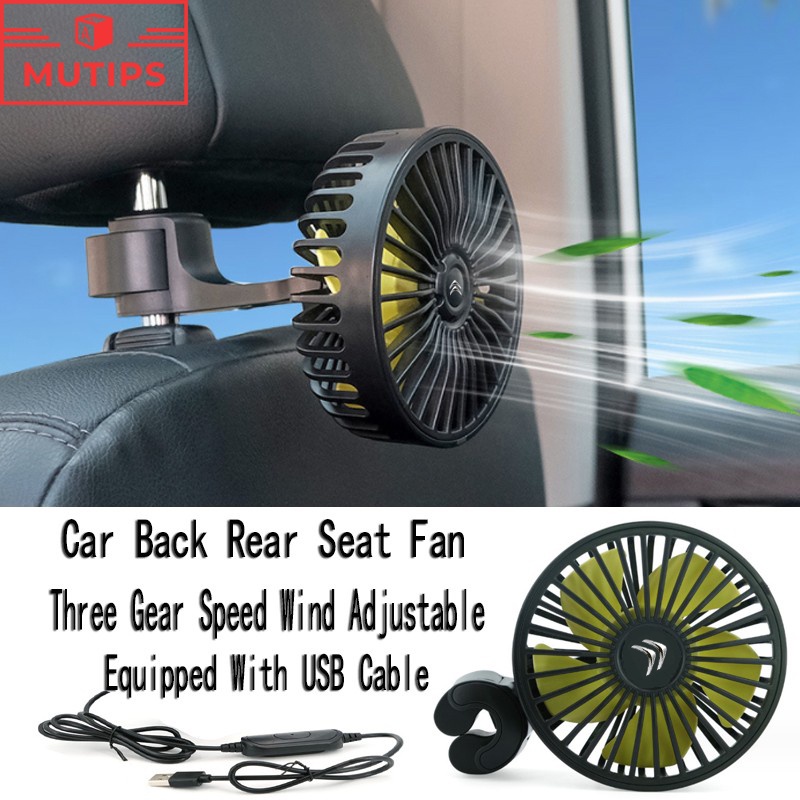 Citroen Car Truck Back Rear Seat 360° Rotate Fan USB Air Cooler For c3 ...