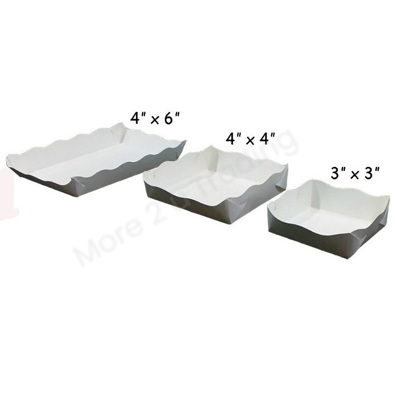100pc Self Fold Paper Food Boat Tray / ECO Paper Snack Open Tray / Take ...