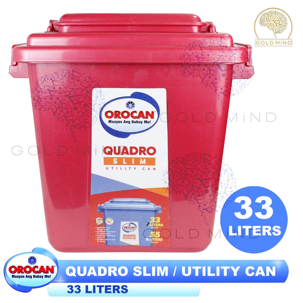 Orocan Quadro Slim Water Drum / Utility Pail / Water Container/ Utility Can 33 Liters | Shopee ...