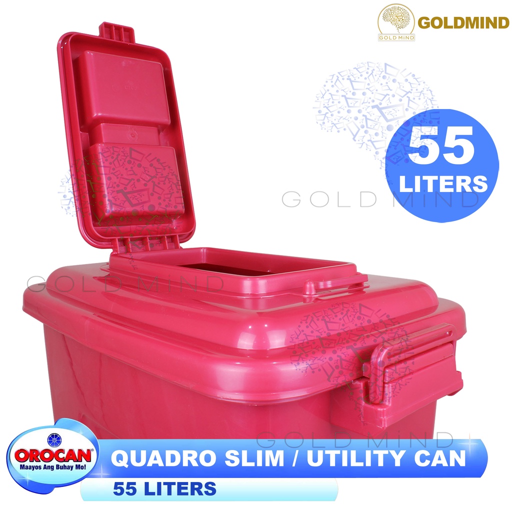 Orocan Quadro Slim Water Drum / Utility Pail / Water Container/ Utility Can 55 Liters -Gold Mind ...
