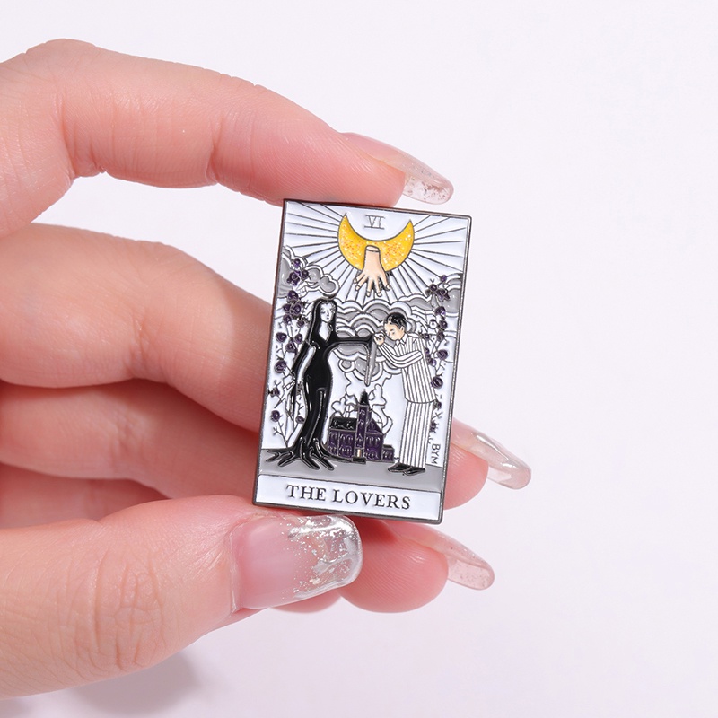 The Lovers Adam Tarot Brooch Enamel Pins Funny Metal Badge Accessories ...