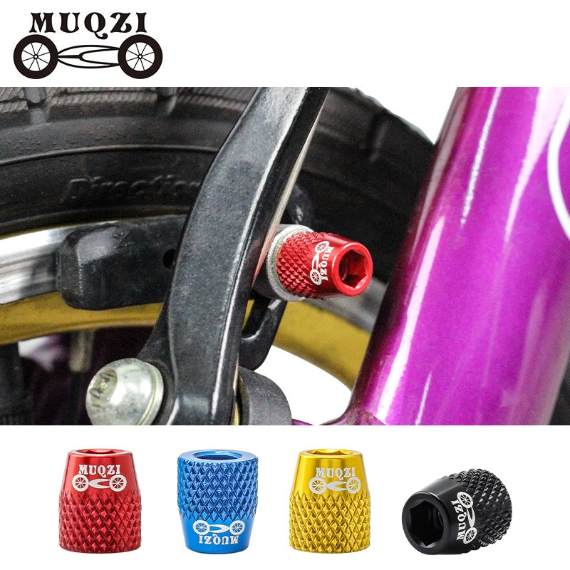 MUQZI 4PCS MTB Road Bike M6 Brake Shoes Screw Brake Pad Bolt V Brake Blocks Aluminum Alloy Fixed ...