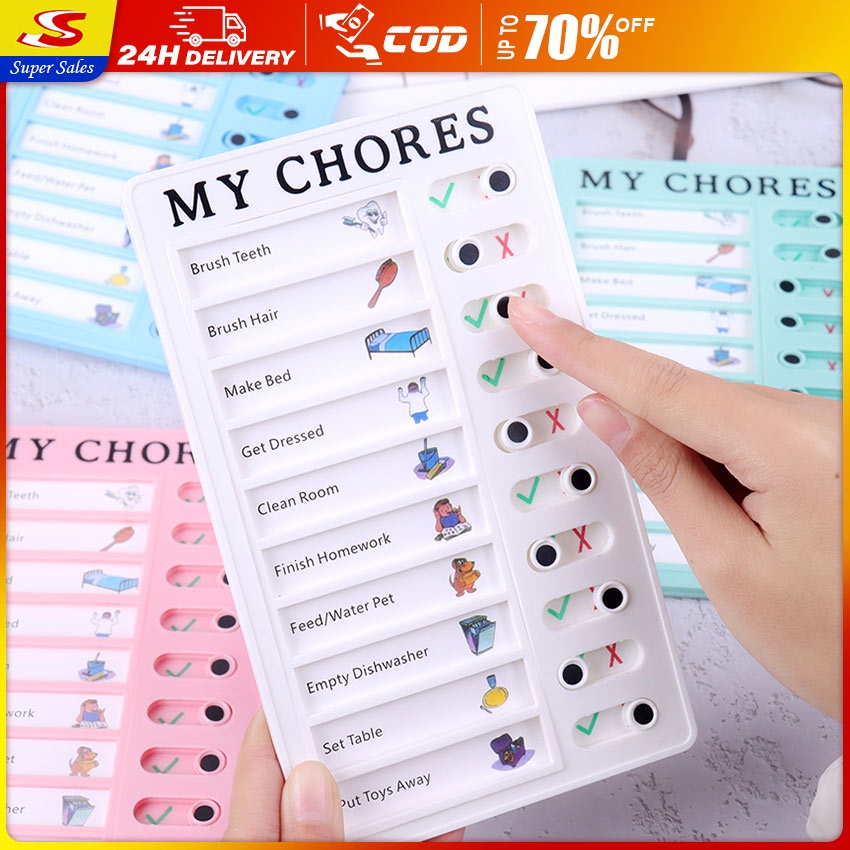 【SuperSales】 Reusable Daily Task Planning Board Detachable Chores Checklist Board with Papers ...