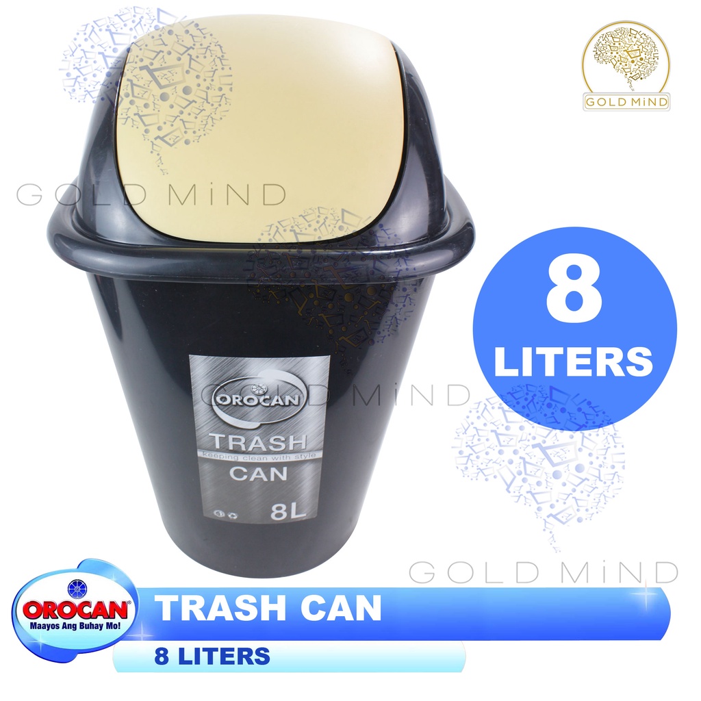 Orocan Trash Can with Swing Cover / Trash Bin Garbage Can 8 Liters ... Orocan Trash Can with Swing Cover / Trash Bin Garbage Can 8 Liters ...