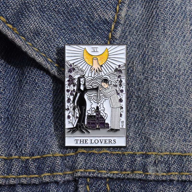 The Lovers Adam Tarot Brooch Enamel Pins Funny Metal Badge Accessories ...