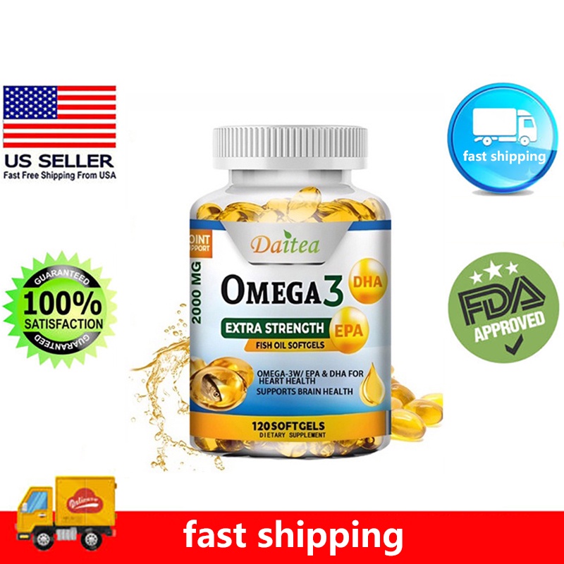 Omega 3 Fish Oil Rich in DHA and EPA, Supports Heart Health,Anti-aging Whitening ,improve brain ...